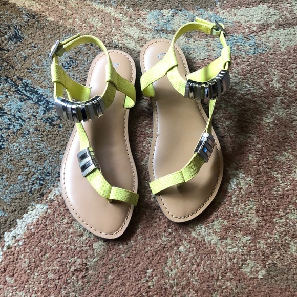 Bar III | Shoes | Womens Size 65 Bar Iii Verna Yellow Open Toe Casual ...